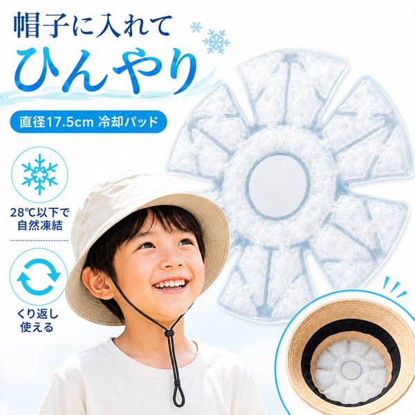 アイスパッド 帽子用 28度自然凍結 PCM 黒 白 アイスシート 結露無し ヘッドクーラー 頭皮冷却 冷感マット メットキャップ バケットハット 自転車 男性 女性 子供 高齢 冷却シート 暑さ対策 スポーツ 通勤 屋外作業 アウトドア
