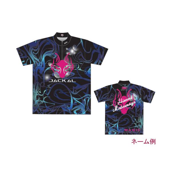 受注生産品/MOTIV/ジャッカルウェア/MTV-15(ネーム有り)※ネーム無しは、別ページに掲載がございます。品番・カラー：MTV-15(ブラック/ブルー)サイズ：SS〜3L(日本サイズ)素材：ポリエステル100％　スポーツに適した高級素...