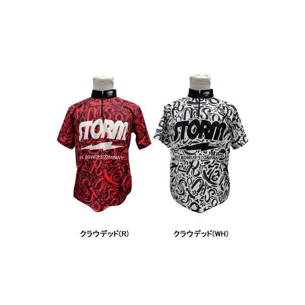 STORM/ボウリングウェア/SH-539SH-539クラウデッド(ホワイト)(WH)、 SH-539クラウデッド(レッド)(R)サイズ(日本サイズ)：XS、S、M、L、LL(XL)、3L(2XL)素材：ポリエステル100%※メーカー在庫限...