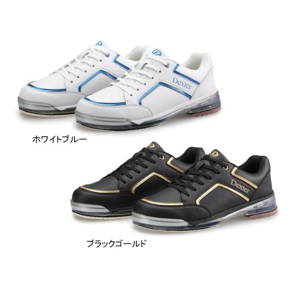 Dexter/ボウリングシューズ/Ds160・TPU(左右兼用)カラー：ホワイトブルー、ブラックゴールド材質：アッパー素材、柔らかいPU、TPUミッドソール特徴：軽量性・機能性・充実した付属品を実現したハイパフォーマンスシューズ左右：左右兼...