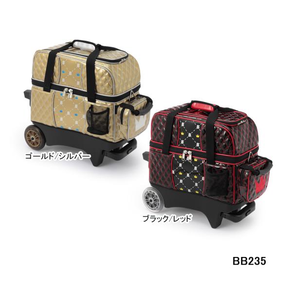 Brunswick/ボウリング ダブルローラーバッグ/BB235(25)ボウリング業界ではあまり見ることができない斬新なデザインと本体の生地を採用。競合他社の一歩先のご提案がこのモデルに詰め込まれています。ペットボトル収納ポケット、バッグ上...