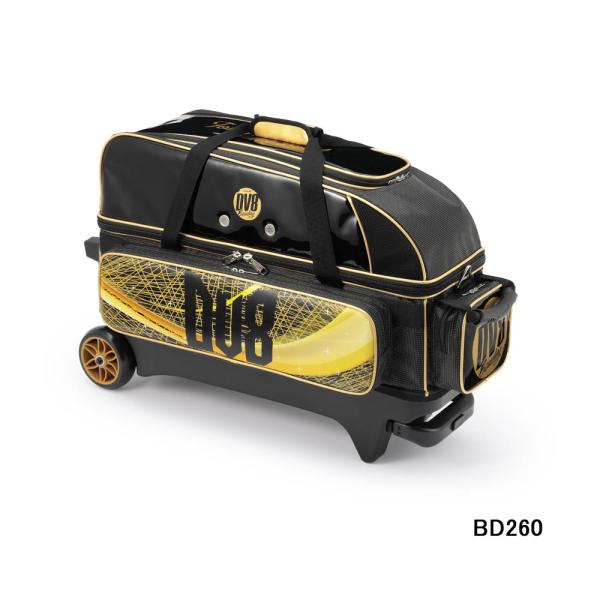 DV8/ボウリング DV8・トリプルローラーバッグ/BD260(25)カラー：ブラック/ゴールドジャンル：ボール3個が収納可能なサイドポケット付きのボウリングバッグ（シューズやアクセサリーケースも収納可能です。）材質：基本素材は1680D、...