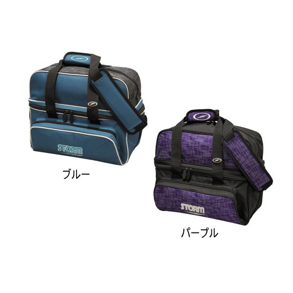 STORM/ST R/T 2ボールツアーバッグデラックス(2026)カラー：ブルー、パープルサイズ：W40.64×D25.4×H35.56cmシューズや小物用コンパートメント調節可能な滑り止め付きショルダーストラップ