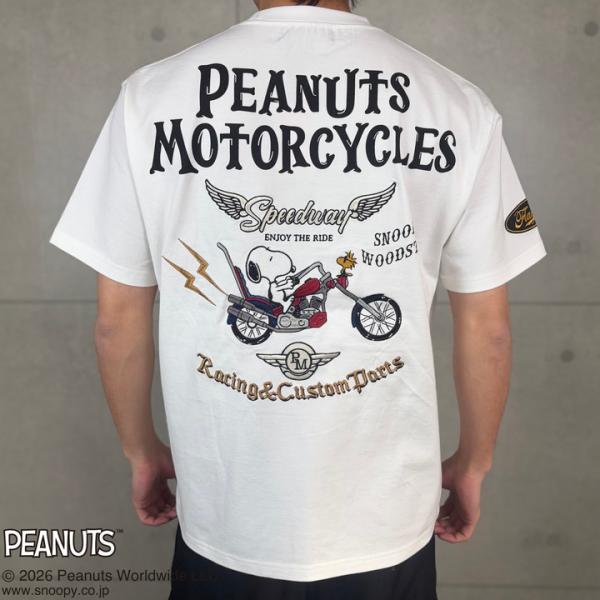 アメカジブランド【FLAG STAFF(フラッグスタッフ)】×【SNOOPY】コラボSNOOPY×Flagstaff PEANUTS BIKER TEE (462020)大人気の SNOOPY コラボから新登場！！胸部にサングラスをしたWO...