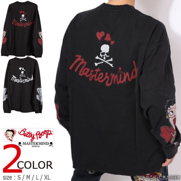 【BETTY BOOP】×【MASTERMIND(マスターマインド)】コラボ！ボクシーフィット 長袖Tシャツ1997年に日本で誕生したファッションブランド、マスターマインド…ひとつの物事に対して才能が長けている人という意。ベティのキュート感...