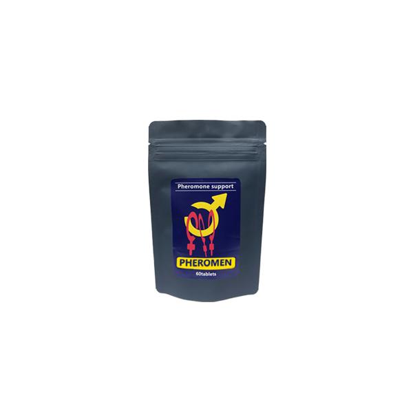 【商品名】PHEROMEN（フェロメン）【内容量】15g(250mg×60粒)【原材料名】カカオエキス加工粉末（澱粉分解物、カカオ抽出物）（国内製造）、L-シトルリン、アカガウクルア末、チキンエキス（チキンエキス、デキストリン）（鶏肉を含む...