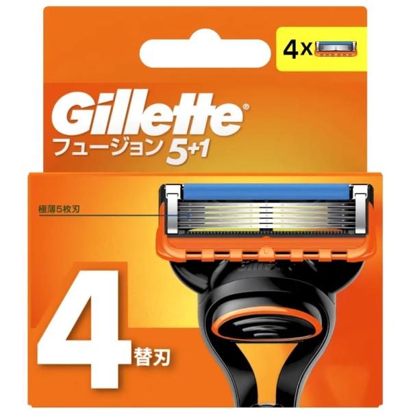 商品名：Gillette ジレット フュージョン 替刃内容量：4個　　　　商品案内 ◆すべてのフュージョン シリーズのホルダーで 使用できます。◆マイクロフィンガード ヒゲを立たせて快適な深剃りを実現。◆深剃りと長持ちするなめらかな剃り心地...