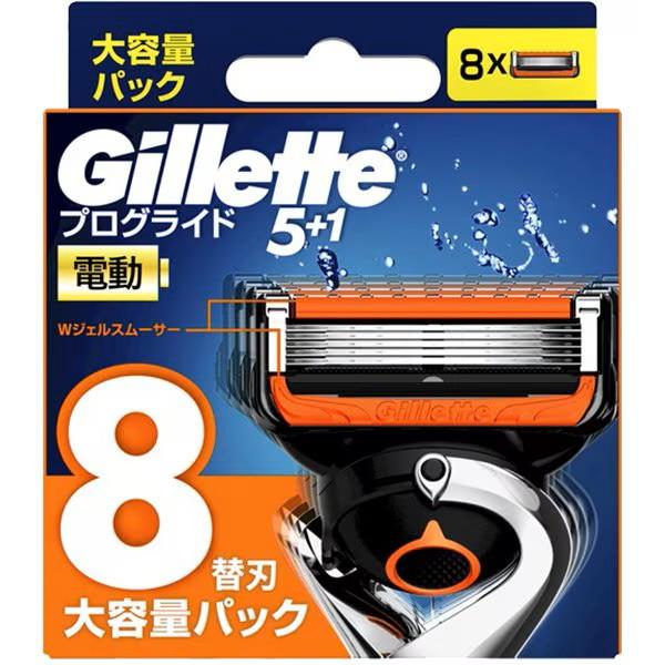 商品名 Gillette ジレット プログライド電動 替刃内容量 8個 　　　　　　　　商品案内 ◆すべてのプログライド、フュージョン、スキンガードのホルダーで使用できます。◆マイクロコーム付。◆極薄5枚刃肌の凹凸に密着剃り残しゼロへ。◆ミ...
