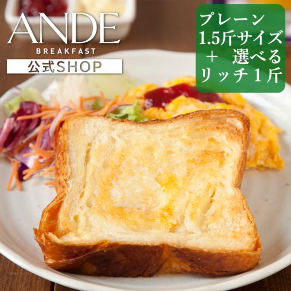 ■送料無料（ ※北海道への発送は送料770円・東北への発送は送料320円・沖縄への発送は送料1600円がかかります）アンデで1番人気の高いプレーンデニッシュ1.5斤サイズを1本と、ちょっとリッチな1斤サイズ今だけ3種類のフレーバーからお好き...