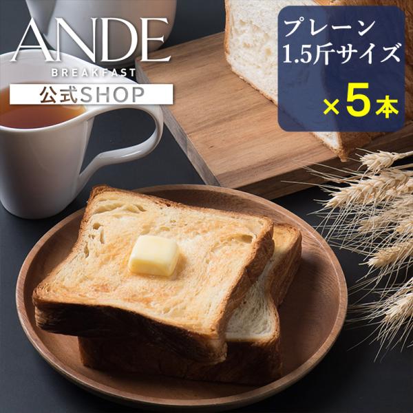 ■送料無料（ ※北海道への発送は送料770円・東北への発送は送料320円・沖縄への発送は送料1600円がかかります）アンデで1番人気の高いプレーンデニッシュ1.5斤サイズ5本のセット！こちらは人気の1.5斤サイズを食べ応えのある５本セットに...