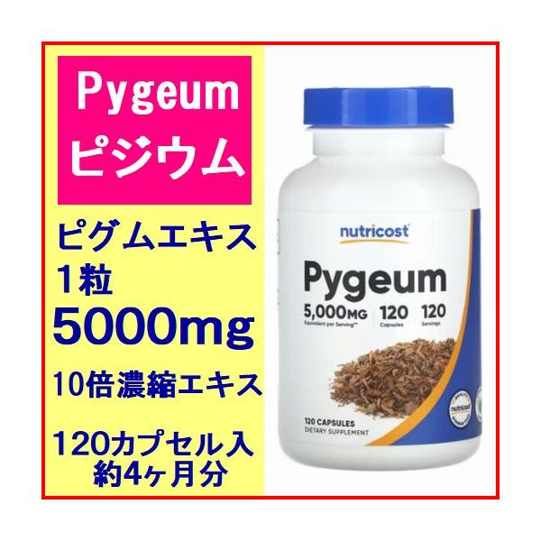 ピジウムはピグムエキス10倍濃縮エキスで1粒5000mg相当ですPygeum africanum の抽出物を含むサプリメントですアフリカンプラムは熱帯アフリカの文化の中で長い間使われてきましたアフリカンプラム樹皮エキスにはベータシトステロー...