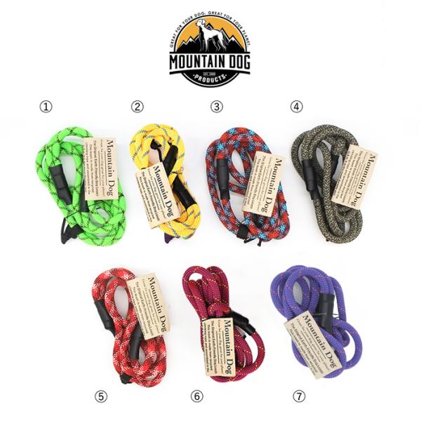 マウンテンドッグの首輪、リード一体型のスリップリードです。リードとカラーが一体になったスリップリードは愛犬の首に刺激が伝わり易く飼い主との意思疎通が図り易いのが特徴です。ストッパーで首輪部分のサイズ調整ができるため、幅広い犬種に対応します。...