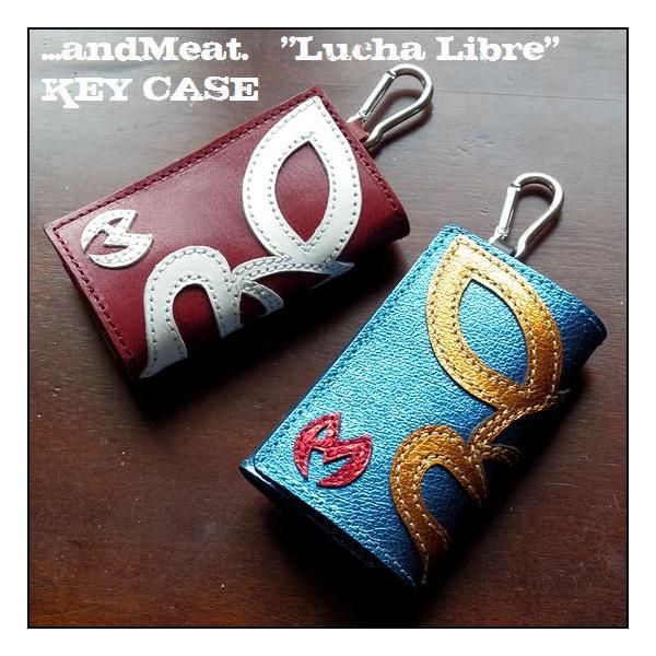 ■サイズ：<br>　約105mm×70mm×10mm<br><br>■素材：牛革<br><br>●マスクマンモチーフのキーケースの登場です。<br><br>...