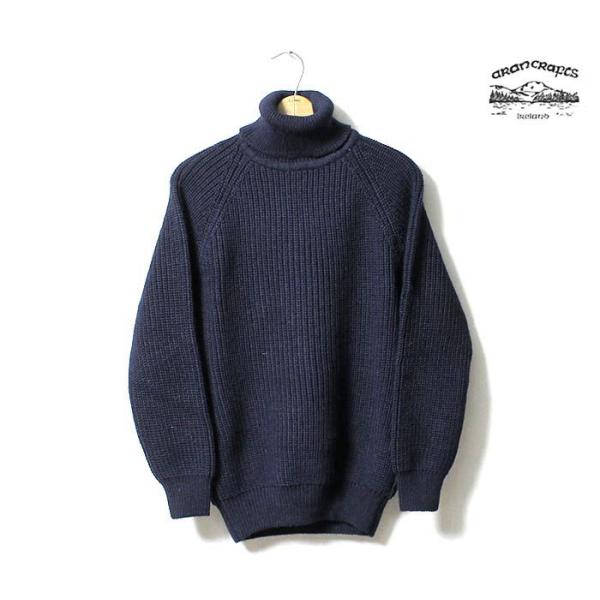 KNIT あぜ編み ウール アイルランド製 イギリス製 英国製 メンズSUBMARINER RIB ROLL NECK SWEATER MADE IN IRELANDアイルランドの老舗ニットウェアブランドから届いたフィッシャーマンセーター！