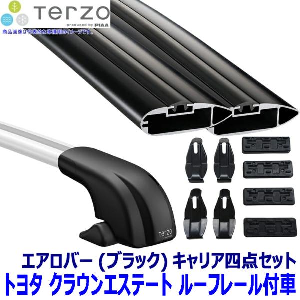 車体に美しく融合し、精悍な印象をもたらすブラックカラーのエアロバーキャリアセット。車両一台分。EF104A&amp;EB92AB&amp;EB84AB&amp;SR2