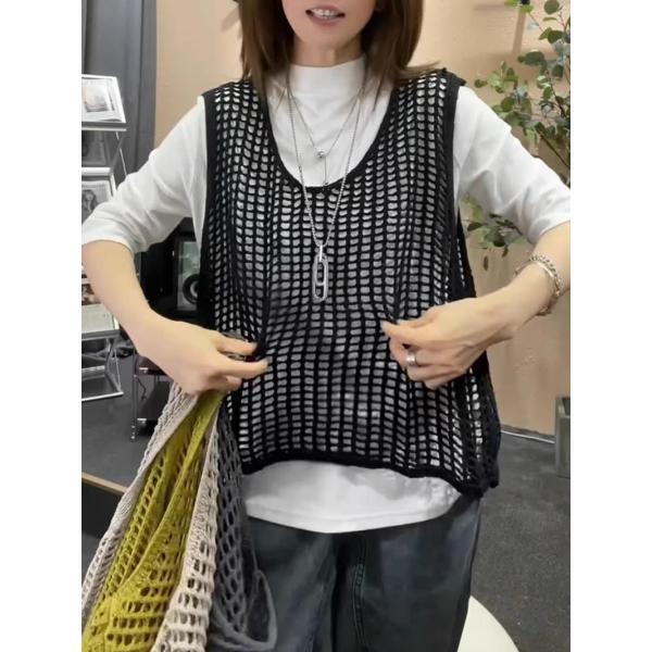 【発売日：2026年04月21日】【こだわりの編み地】【型崩れしにくい】襟元や袖ぐりは丁寧に仕上げられており、繰り返し着用しても型崩れしにくい丈夫な設計になっています。繊細な透かし編みでありながら、程よい強度を兼ね備えた生地を使用しているた...