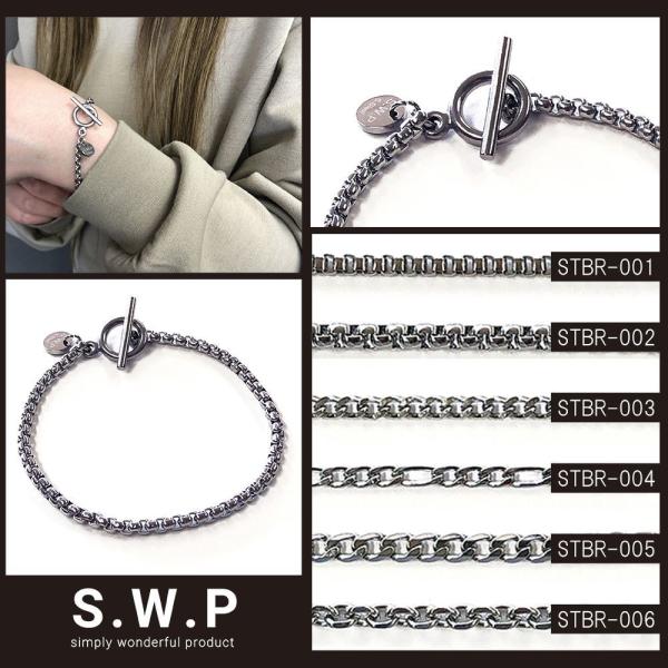 【チェーンサイズ】STBR-001 : 幅2.5mmSTBR-002 : 幅3.5mmSTBR-003 : 幅3.0mmSTBR-004 : 幅3.0mmSTBR-005 : 幅3.8mmSTBR-006 : 幅3.8mm【ブレスレット サ...