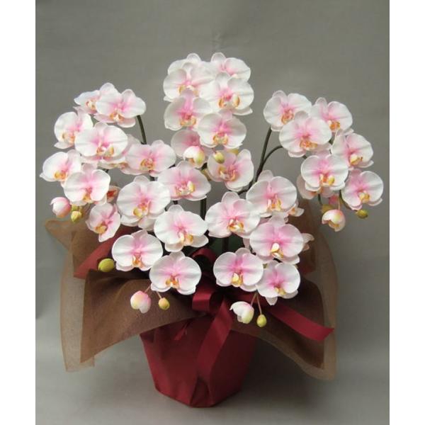 光触媒のコーティングで、除菌・消臭作用もある造花の胡蝶蘭。水やり不要で枯れない造花は、手間がかからない為、開店祝い・開業祝い・開院祝い・移転祝い・新築祝いなど、また、誕生日プレゼントや就任祝いにも人気です。また、温度に関係なく配送ができるの...