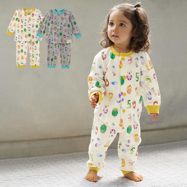 【BITZ】どうぶつナンバープリントパジャマ大きなボタンでお着換えの練習にもぴったり。絵本のような楽しいプリントです優しいタッチで描かれた動物たちの数字モチーフで遊び心たっぷり。楽しい夢が見られそうな総プリントパジャマです。パジャマらしいデ...