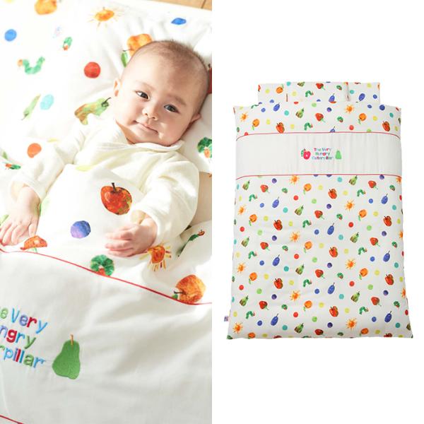 ※こちらのアイテムはラッピングを承ることができませんはらぺこあおむし  ウォッシャブル組布団9点セットはらぺこあおむしの世界が広がるお布団セット！世界中で愛読されているアメリカの絵本作家エリック・カール作『はらぺこあおむし』子供の目をひく鮮...