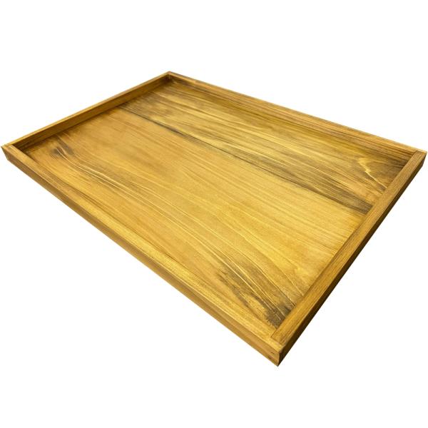 サイズ幅約45センチ×奥行約31センチ×高さ約2.5センチ天然素材を使用してのハンドメイドのためサイズには若干の誤差がございます。材質徳島県の神山町産ひのき（無垢材）色アンティークブラウンご覧になるブラウザの環境などにより実際と色が違ってみ...