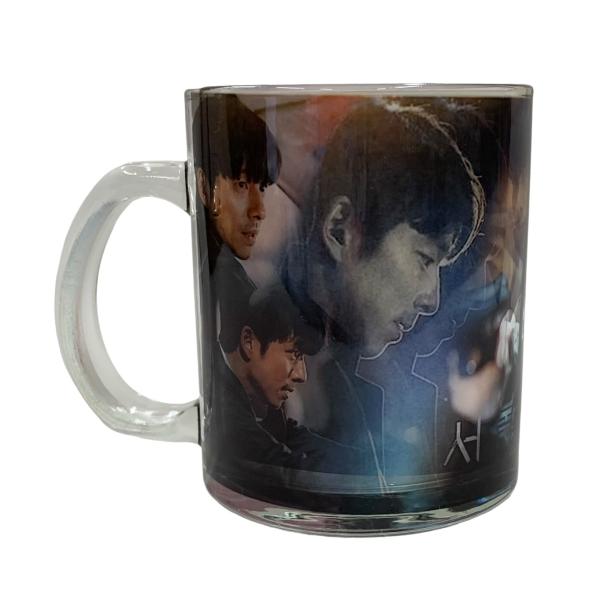 ■マグカップ・韓流グッズ・耐熱ガラス製ののマグカップです。■サイズ：直径80ｍｍ、高さ95ｍｍ■店舗連絡先：アンジーソウル0276-55-6707★写真は白い紙を入れて撮影しています。