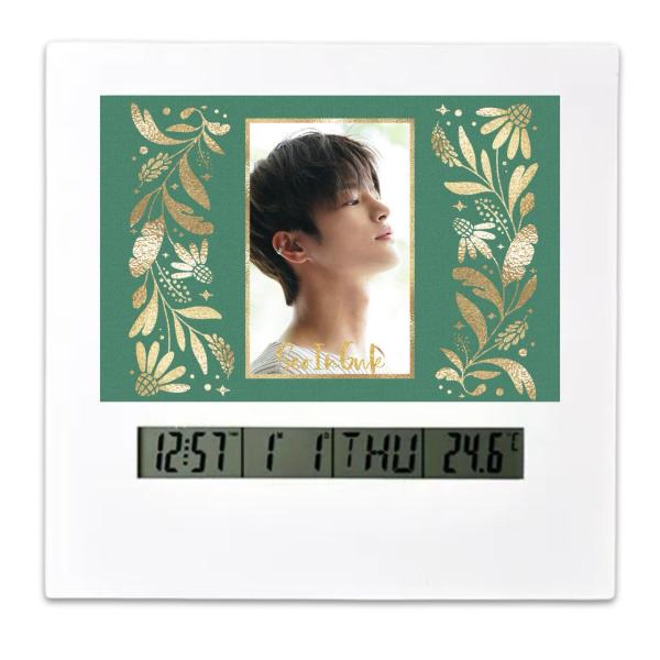 ■フォトフレームクロック・ポストカードサイズの写真は入れ替えられます。・単4電池2個使用・使用方法は取扱説明書に記載してあります。サイズ：185×190×19mm本体重量：243g材質：HIPSフォトフレーム：はがきサイズ（100×148ｍ...