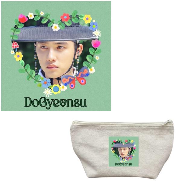 ★生成り生地のため一部に黒い汚れのような点々が入っていますがご了承ください。■キャンバスポーチ・韓流グッズ■サイズ：約23ｃｍ×13ｃｍ、マチ8cm■店舗連絡先：アンジーソウル0276-55-6707