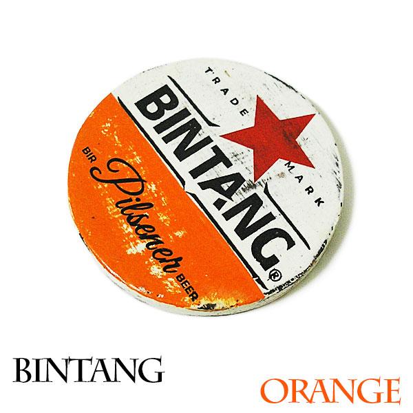 おなじみバリの【BINTANG】ビールのロゴが描かれたお洒落な木製コースターが新着です☆表・裏とも印刷をかすらせて、アンティークな雰囲気に仕上げられています。コースターとしてよりもバリの雰囲気のインテリアとしても、見逃せない1枚です☆※1枚...