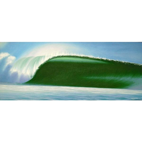 バリの海を描いたら名実ともにＮＯ．１、Ｗｉｎｄｙの『BigWave』。通常の作品よりも特に時間をかけて丁寧に、タッチを更に細かく描くように、Windyに特別にオーダーしました。 大きな特大サイズで、Windy の波の世界がパノラマに広がりま...