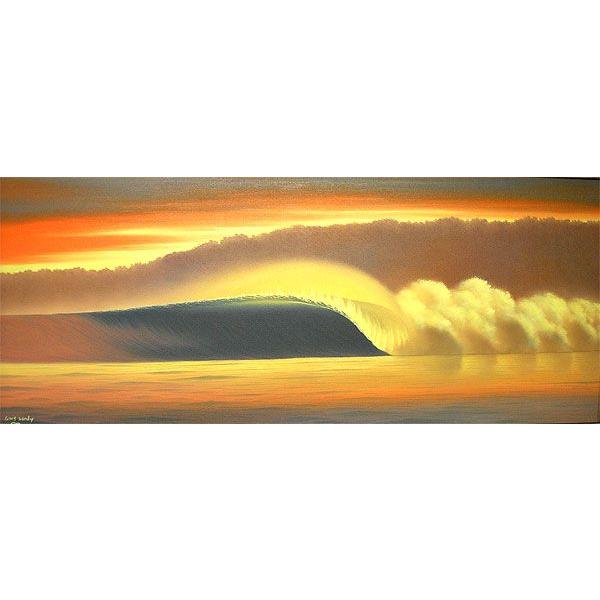 バリの海を描いたら名実ともにＮＯ．１、Ｗｉｎｄｙの『サンセットWave』。通常の作品よりも特に時間をかけて丁寧に、タッチを更に細かく描くように、Windyに特別にオーダーしました。 大きな特大サイズで、Windy の波の世界がパノラマに広が...