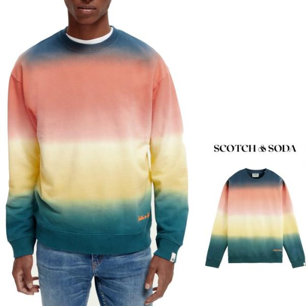 【BRAND】　SCOTCH＆SODA【スコッチ アンド ソーダー】【PRICE】　￥19000（税別）【STYLE】　292-63806-79【169189】【MODEL】　 Tie-dye felpa crewneck sweatshi...