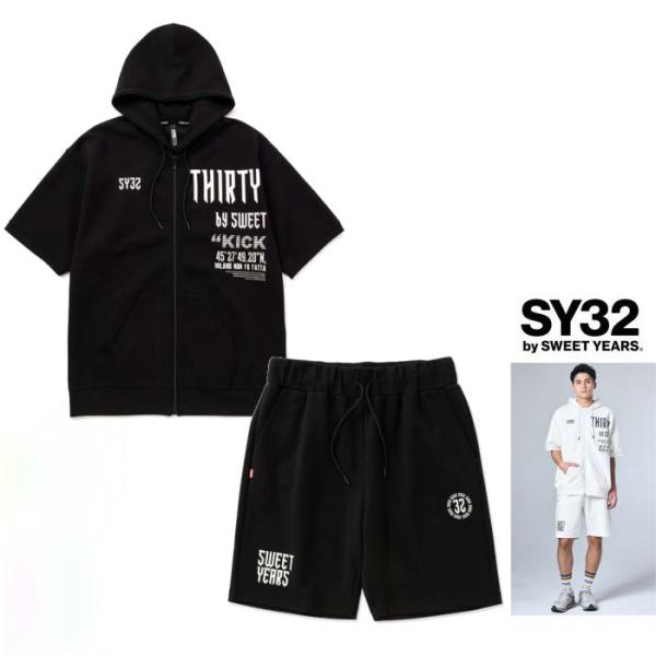 【BRAND】　SY32 by SWEET YEARS　スィートイヤーズ【PRICE】　TOPS：￥18000（税別）　PANTS：￥14000（税別）【STYLE】　32-26SN1-29・30【MODEL】　ACTIVE S/S ZIP...