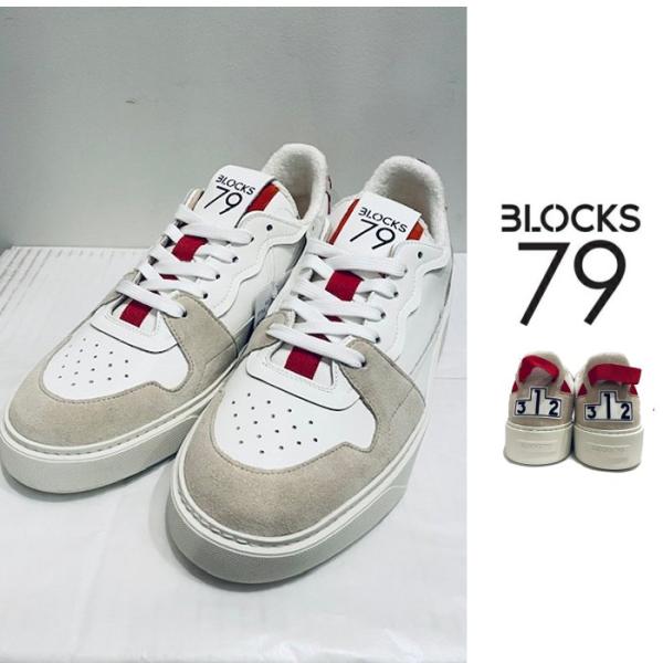 【BRAND】　BLOCKS 79【ブルックス 79】【製造】　MADE　IN　ITALY【Modell】　AMIK-70【PRICE】　￥41800（税込み）【素材】　アッパー：牛革　ソール：ラバーソール【COLOR】　WHITE・RED...
