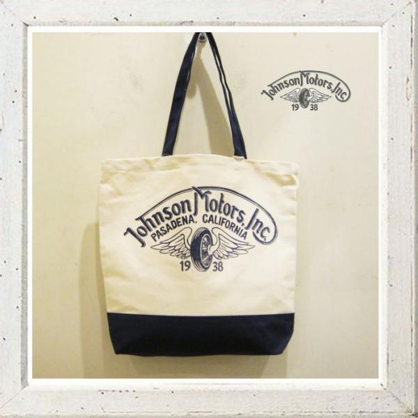 Johnson Motors ジョンソンモータースJM-TOTE100608WINGED WHEEL キャンバストートバッググッズ 小物 バッグ