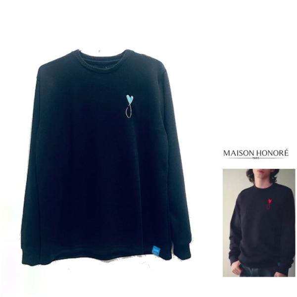 【BRAND】　MAISON HONORE（メゾン・オノレ）【PRICE】　￥20000（税別）【MODEL】　Tiphanie  Knit Long Tee【生 産】　Made in JAPAN【color】  BLACK ×BLUE（ブ...