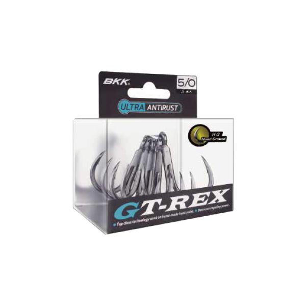 GT-REXは最大級のGT・マグロを仕留める為に開発されたルアー専用トレブルフックです。設計では最強のワイヤー開発から始まり、フックアップ率、貫通力、防錆力、全てを極限まで高めるBKKのテクノロジーを採用しています。BKKの最も強力な素材で...