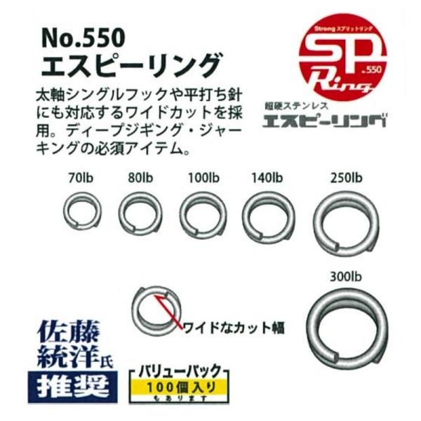 巨大魚や大型イソマグロをターゲットに、シングルフックが主流になった今日、平打ち針や管付フックにもできるように、リングのカットラインを広くしました。海水にも強い特殊スチールを使用し、強度も十分確保しました。(当社比50％アップ)太軸シングルフ...