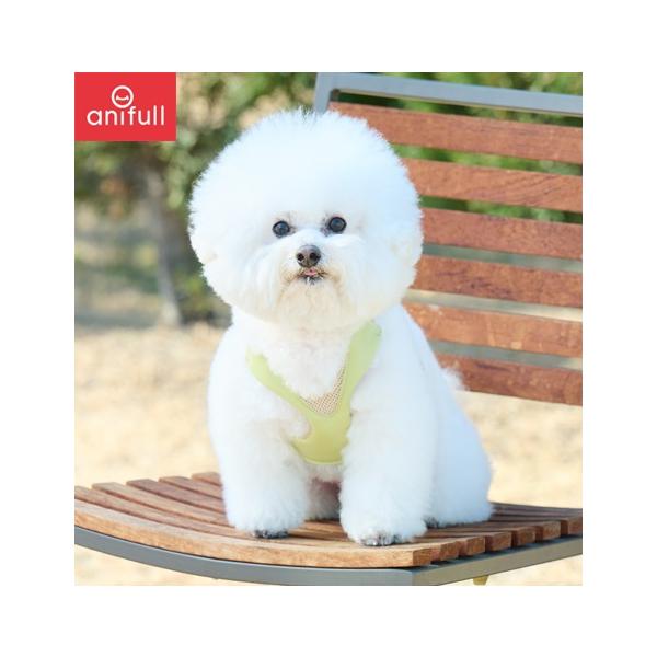 リード付きで登場！ もっとおしゃれに心地よく！ 気管にやさしい犬の散歩用ハーネス 気管を避けた首元デザイン 気管を圧迫しにくいデザイン ゲホゲホしにくい  anifull アニフル  犬用品 犬用 犬