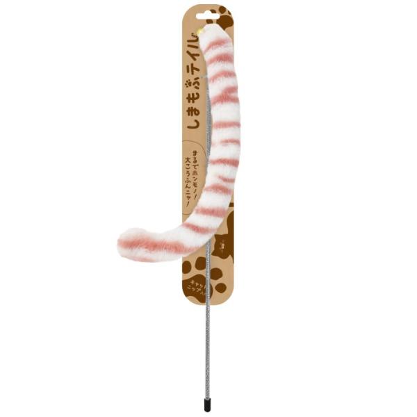 スーパーキャット　しまもふテイル 桃しましましま、もふもふの尻尾がかわいいニャンコのじゃらしです。猫ちゃんの大好きなキャットニップ入りです。ひもは伸縮性の高いゴム製だから、跳ねるように動きます。---原産国---中国---材質---ポリエス...