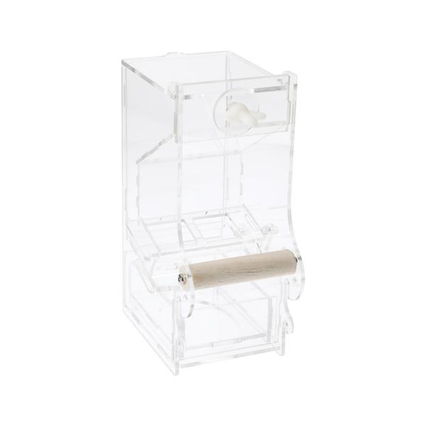 ナチュラルペットフーズ　エクセル フードフィーダー Ｍお留守番に便利な小鳥の自動給餌器です。 食べた皮がトレイに溜まる新タイプのフィーダー。皮を吹く手間を軽減し、お掃除もらくらく！外付けタイプだから補充がしやすい！残量が一目でわかるクリアタ...