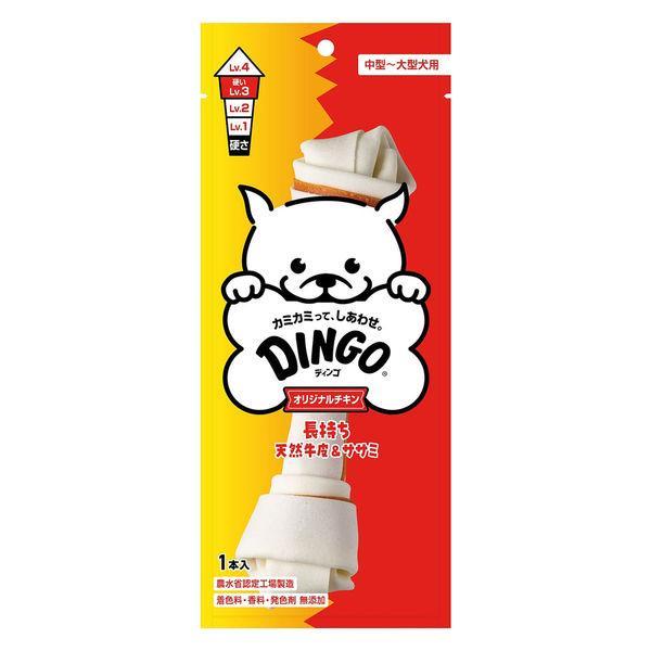 スペクトラムブランズジャパン　DINGO オリジナルチキン Ｌ １本入天然牛皮は牛皮の強力な繊維がそのまま残っているから長持ち！さらに、噛んでいるうちに口の中の水分で柔らかくなっていくから硬すぎない。愛犬が手で押さえやすく、解体するのが楽し...