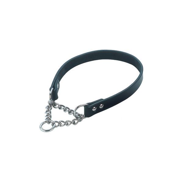 岡野製作所　レザーチョーク #60 ブラックステンレスと天然皮革を使ったハーフチョーク。---対象---大型犬---材質---ステンレス・天然皮革---サイズ---首回り：約47〜57cm・リニューアルに伴い、商品パッケージ・内容が変更とな...