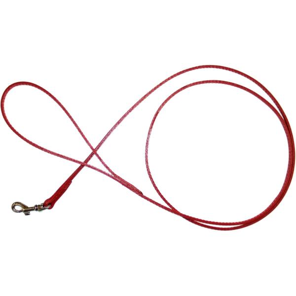 岡野製作所　Ｗレザーリード #6 レッド職人の手で1本1本作られた逸品です。---対象---猫・超小型犬---材質---天然皮革---サイズ---約0.6×120cm・リニューアルに伴い、商品パッケージ・内容が変更となっており、画像・内容と...