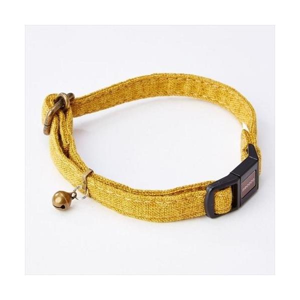 ペティオ　necoco キャットカラー イエロー落ち着いた風合いの抗菌キャットカラー。抗菌生地を使用したキャットカラーで、金具にはアンティーク調のアジャスターと鈴を使用。外れるバックルでもしもの時に安心。---対象---全猫種---原産国-...