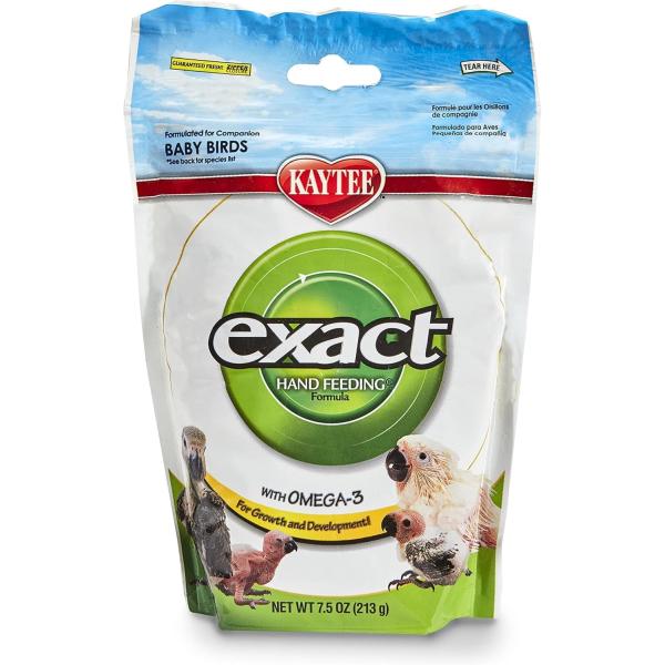 KAYTEE ケイティ　exact ハンドフィーディングフォーミュラ ベビーバード用 ２１３ｇ雛鳥を育てる為に最適な配合をされたパウダーフードです。孵化直後から一人餌に夏まで与える事ができます。ヒナ鳥の成長に必要な栄養分を最適な形で配合する...