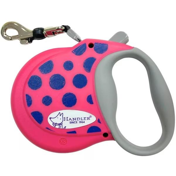 アース・ペットターキー　ハンドラー スーパーウォーカー 伸縮リード ＸＳ.Ｓ 桃超軽量。スムーズに伸縮＆簡単スイッチ。ゴム製ハンドル。安心ロックで外れを軽減。夜のお散歩も安心。--対象--超小型犬・小型犬適応体重：〜12kg--原材料--P...