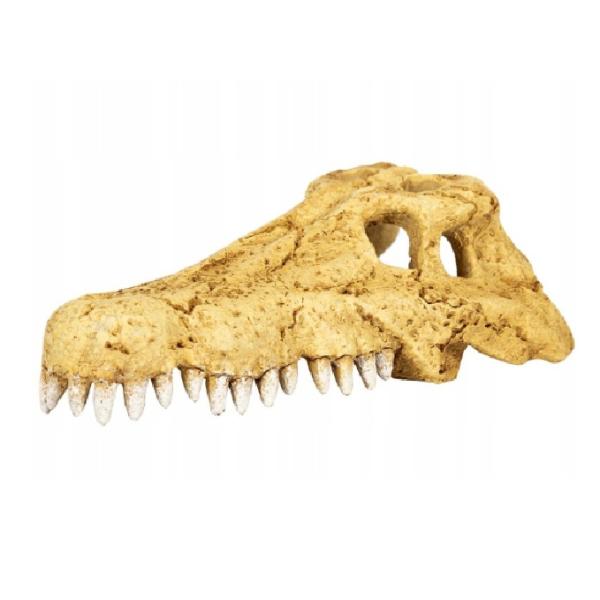 三晃商会　RZ クロコダイルスカル ハイドケーヴ 小※色褪せ・よごれありテラリウムや水槽にユニークな装飾として、また動物たちの隠れ場所としても活躍します。水や高温にも耐え、完全に安全です。頭蓋骨は自然の化石を忠実に再現しており、あらゆる動物...