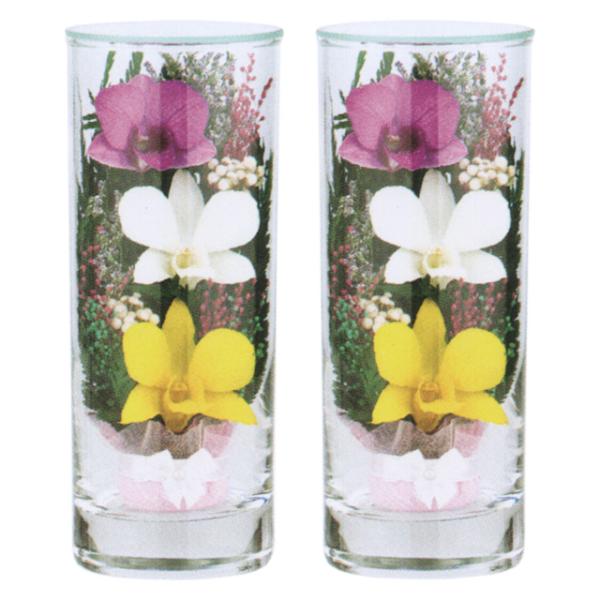 モダン仏壇に最適な特殊加工ドライフラワーの仏花です。生花ではないので水遣りが不要で、美しい色合いが長期間保てます。●寸法　高さ: 16cm、直径: 6.5cm●材質　ケース: ガラス（密閉蓋付）、花: 特殊加工ドライフラワー（蘭など）●数量...