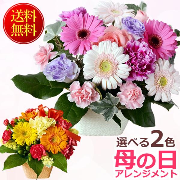 ピンクや元気なビタミンカラーを基調とした可愛いアレンジメント！お母様のイメージのように優しい色合いです。
